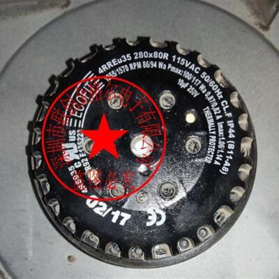 4RREU35 280*80R(B11-A8) 115VAC100/117W原装ECOFIT进口离心风机