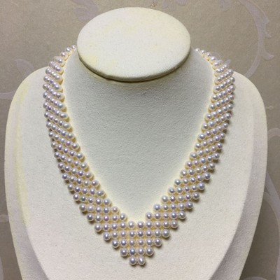 抖音快手网红热卖 纯手工编织tain然淡水珍珠项链 锁骨链