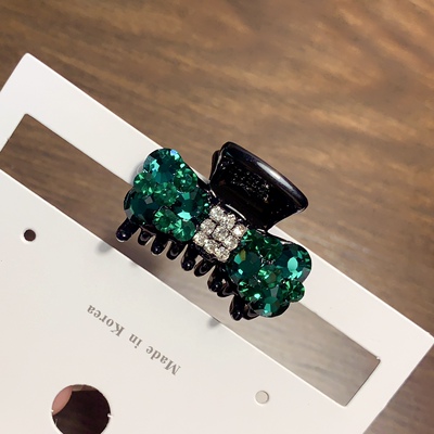 3cm施家钻蝴蝶结【抓夹】韩国发饰东大门进口巨闪闪亮精品发夹子