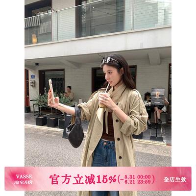 经典宽松立领薄款风衣