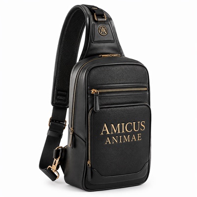 Amicus Animae 胸包男士韩版斜挎包大容量潮牌流行胸前休闲小背包
