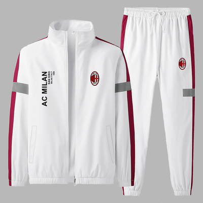 AC米兰Milan足球运动服套装男女秋冬季加绒厚训练长裤外套两件套