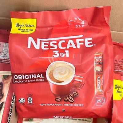 雀巢咖啡马来西亚进口Nescafe 三合一雀巢 3和1 25条*18克原味