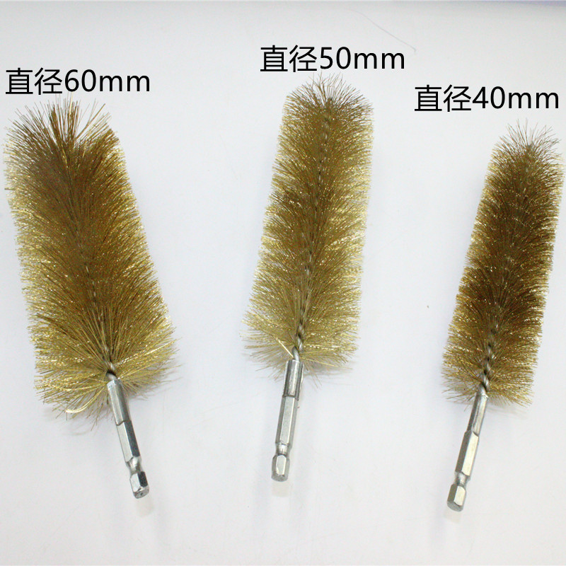 电动管道清洁抛光刷加长六角柄刷子通炮刷冷凝管清洁刷内孔清洁刷