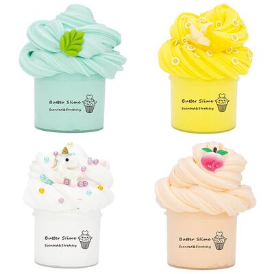 70ml Fluffy Butter Slime Kit Fruit Slime Set Non Sticky Supe