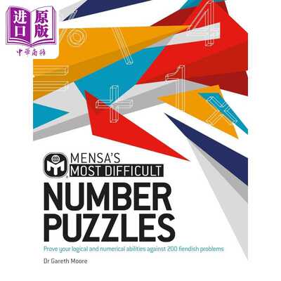 进口原版 *门萨数字谜题 英文原版 Mensas Most Difficult Number Puzzles Gareth Moore 数字游戏 益智游戏   Welbeck Books
