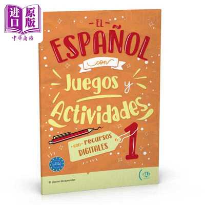 进口原版 *西班牙文原版 El espa?ol con Juegos y Actividades 1 西班牙语游戏和活动1 词汇单词学习练习含音频 初   ELI Publish