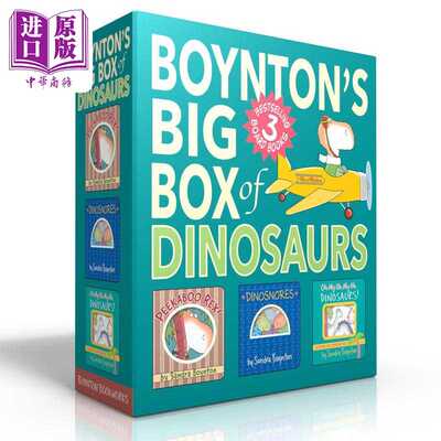 进口原版 *桑德拉.博因顿 恐龙的故事 3册套装 Sandra Boynton BoyntonS Big Box Of Dinosaurs (Boxed Set)英文原   Little Simon