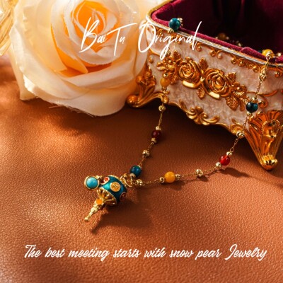 【柏荼】玛瑙·轻奢手工 WX0604铜合金项链·中长