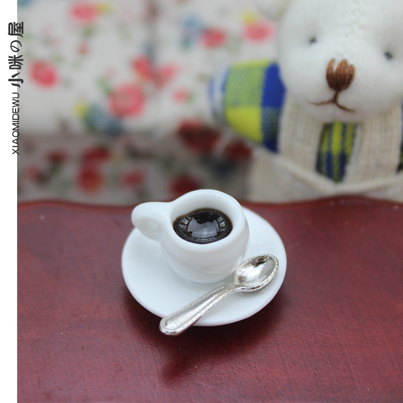 52DOLLHOUSE微缩食玩场景模型娃娃屋配件迷你袖珍咖啡杯 D326_虎窝淘
