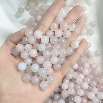 8896卡12半孔粉晶石吊坠珠子随机20颗