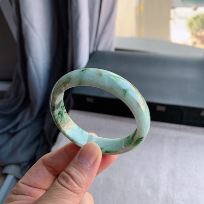 缅甸天然A货翡翠正圈手镯58圈