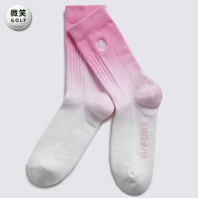 高尔夫女士渐变色透气中筒运动袜