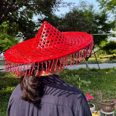 模特走秀斗笠帽静语竹木