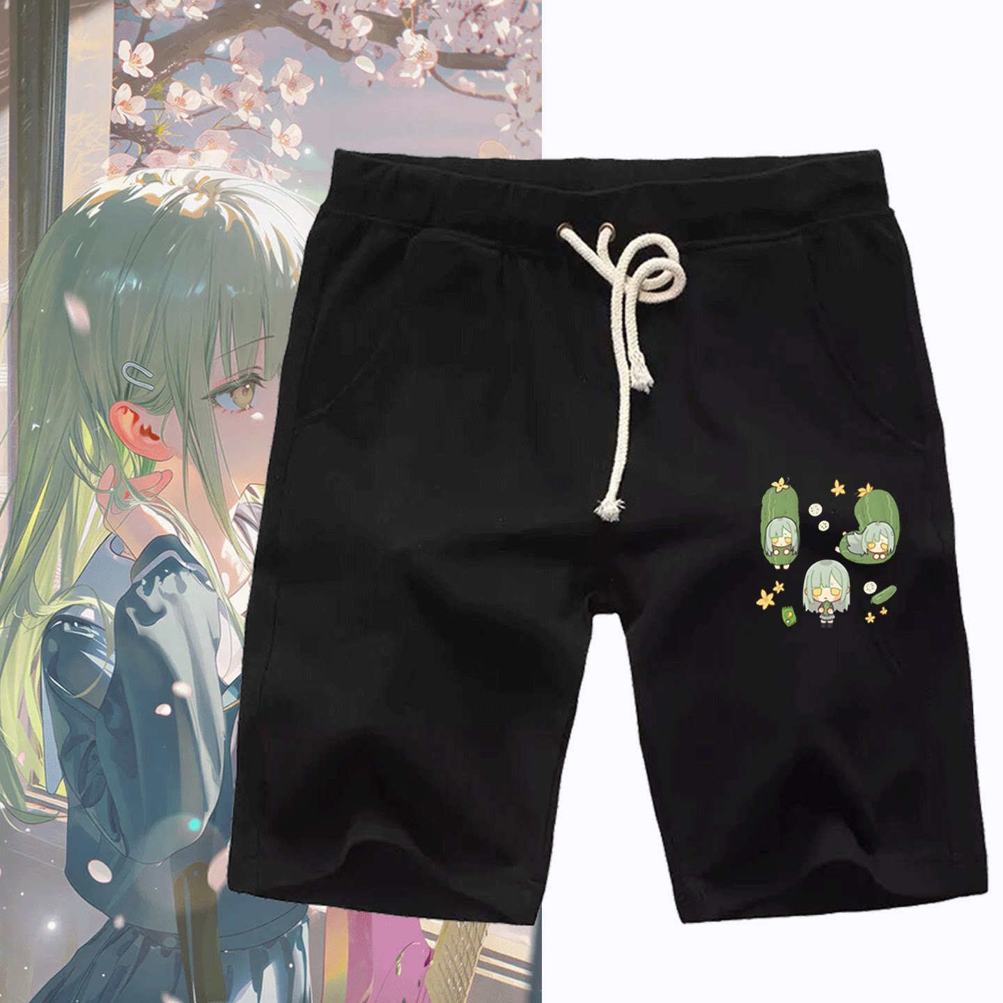 BangDream!Ave Mujica周边若叶睦卡通二次元同人定制五分运动短裤