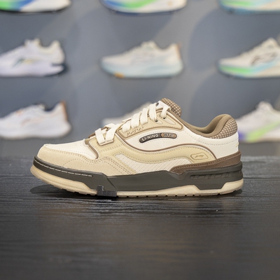 李宁耐磨男女通用系带休闲鞋