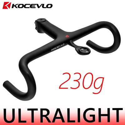 Kocevlo超轻230克碳纤维外走线公路自行车车把一体式弯把带码表架