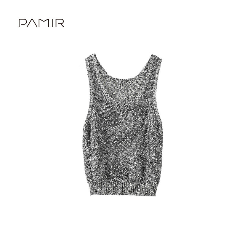 PAMIR春夏新款女圆领无袖休闲针织吊带 PZ420