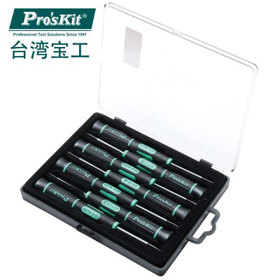 原装正品台湾宝工Pros'kit 绿黑十/一字起子组7支  SD-081A 含税