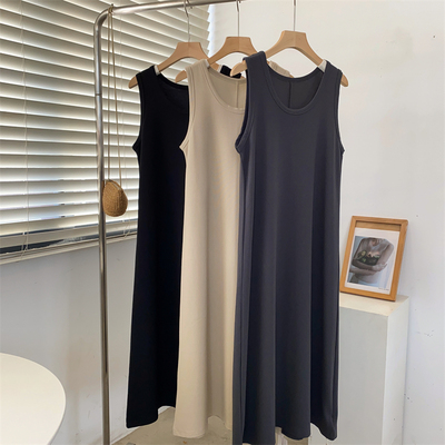 纯欲风垂感中长款连衣裙