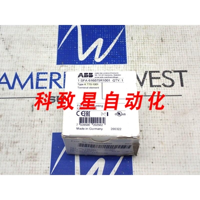 工业配件SFA616075R1001型KT70-1001端子管安装 1230VAC/DC