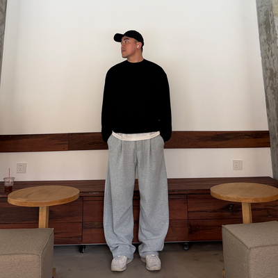 FFMR秋冬垂感软糯宽松弯刀卫裤男