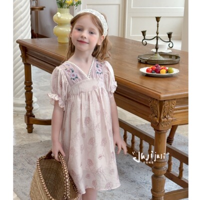 桔寄橘寄juji•夏款上新【杜乐丽花园】连衣裙森系刺绣X8665