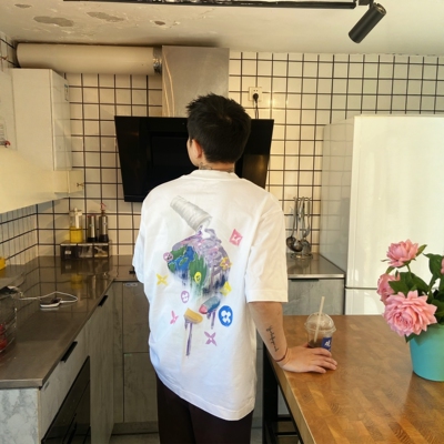 小众设计师手绘童趣T恤男女同款
