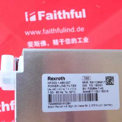 ￥Rexroth R911286917 力士乐全新滤波器 NFD03.1-480-007询价