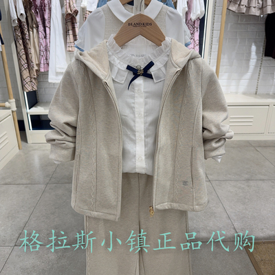 衣恋童装冬新款女童休闲连帽外套