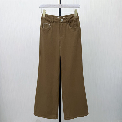 C●2026春季新品 阔腿牛仔裤女高腰显瘦宽松直筒休闲长裤5309