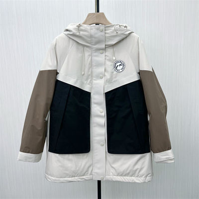 fei●2025冬季新品 派克服女宽松休闲中长款工装防风羽绒服8234