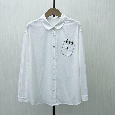 C●2025秋季新品 长袖衬衫女纯色基础宽松百搭打底内搭上衣1120