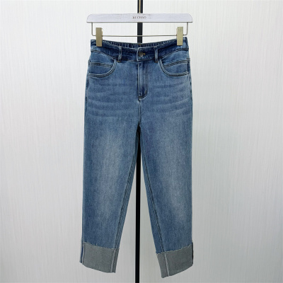 C●2026春季新品 直筒小脚牛仔裤女高腰显瘦修身长裤铅笔裤5307