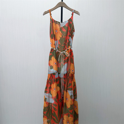 香●2026夏季新品 法式吊带连衣裙女海边度假风无袖a字长裙1520