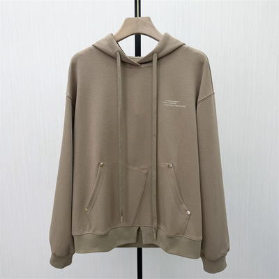 艾W●2026春季新品 连帽套头卫衣女休闲宽松慵懒风长袖上衣4519