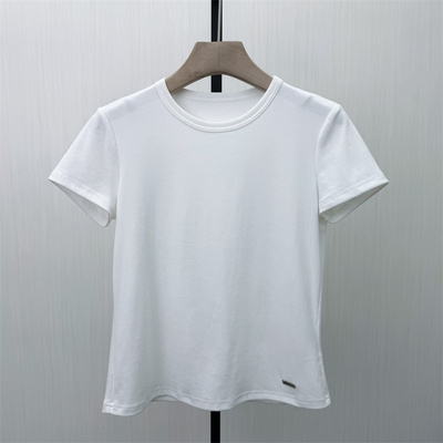 香●2026春季新品 纯色打底衫女简约修身显瘦内搭短袖T恤上衣1687