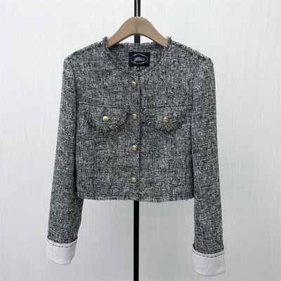 良月●2026春季新 小香风西装外套女气质通勤粗花呢西服夹克9338