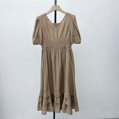C●2025夏季新品 法式连衣裙女气质显瘦小清新a字长裙茶歇裙7138