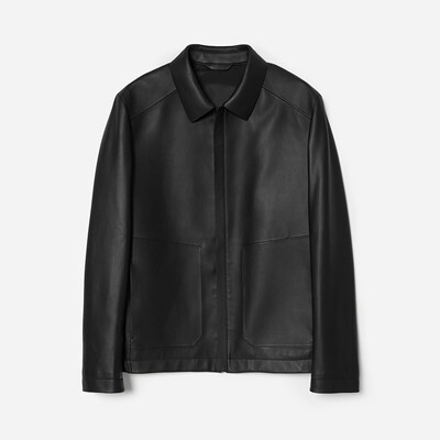 MPY07001 绅士商务休闲西班牙细腻小羊皮保暖夹棉行政夹克男