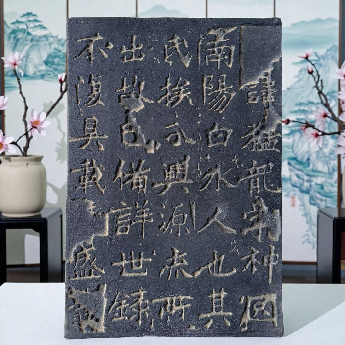 北魏张猛龙碑小碑刻摆件魏笔书法拓片研学教具拓板非遗拓印国学