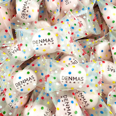 英国DENMAS草莓味棉花糖高颜值糖
