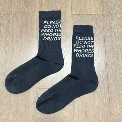 nacostyle外贸原单情侣款纯棉毛巾底中筒秋冬运动防震滑板袜子