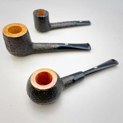 意大利卡斯特罗烟斗Castello手工Old Antiquari 喷砂黑KK经典苹果