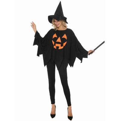 Halloween Pumpkin Witch Costume Cloak Magic Girl Stage