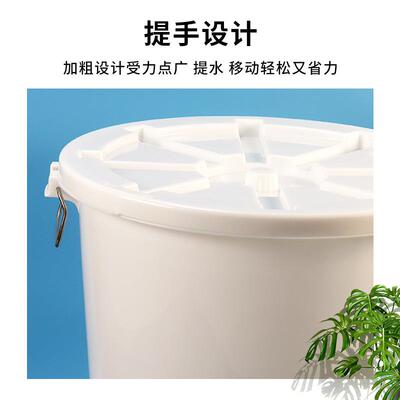 珠塑塑料工业用大白桶170L大容量带盖水桶家用塑料储水桶厂家直发