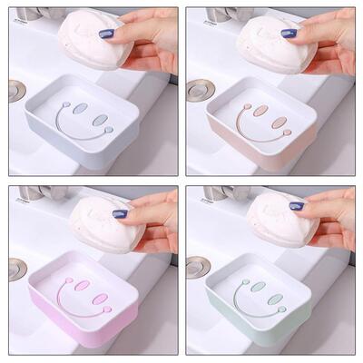 Cartoon-shaped tray soap dish with double-layer water draina