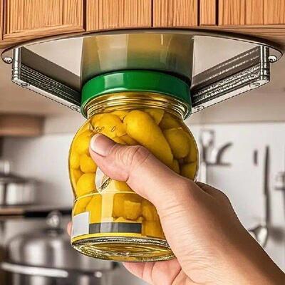 Single Handed Jar Opener Under Counter Can Lid Opener