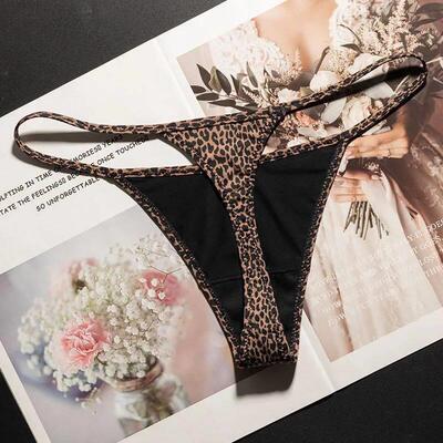 Low Waist Girls G String Leopard Women Panties Sexy Briefs T