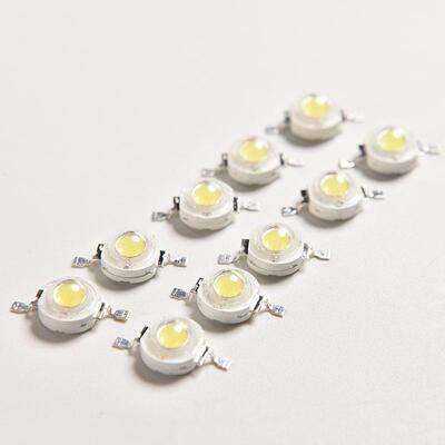 大功率1W3LFFW65W白光LED灯珠500冷K30白00K仿流明暖白自然纯白白